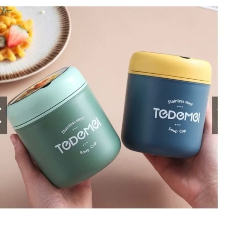 Jual Lunch Box Kotak Soup Tedemei Stainless Steel 350ML Tahan Panas ...