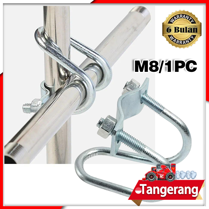 Jual U Bolt M8X20X20 / Klem Pipa Plat Besi Penjepit Pipa Seng Clamp ...