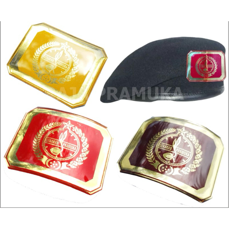 Jual Topi Baret Pramuka Laken Super Premium + Pin Baret ( HIJAU , MERAH ...