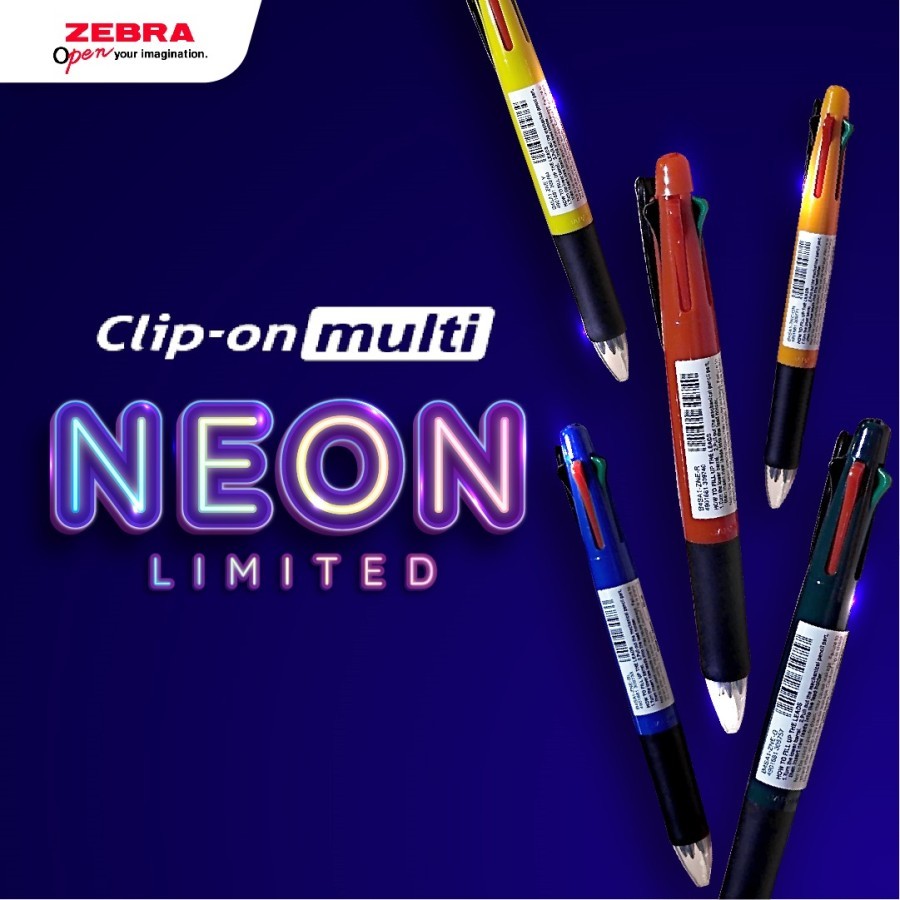 Jual Asaba Stationery- Zebra Clip on multi neon - multifunction pen ...