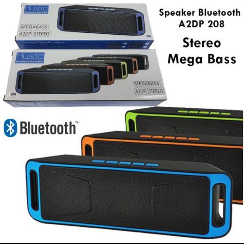 Jual Speaker A2DP/SC208 Double Spiker Stereo Mega Bass Extra Bass High ...