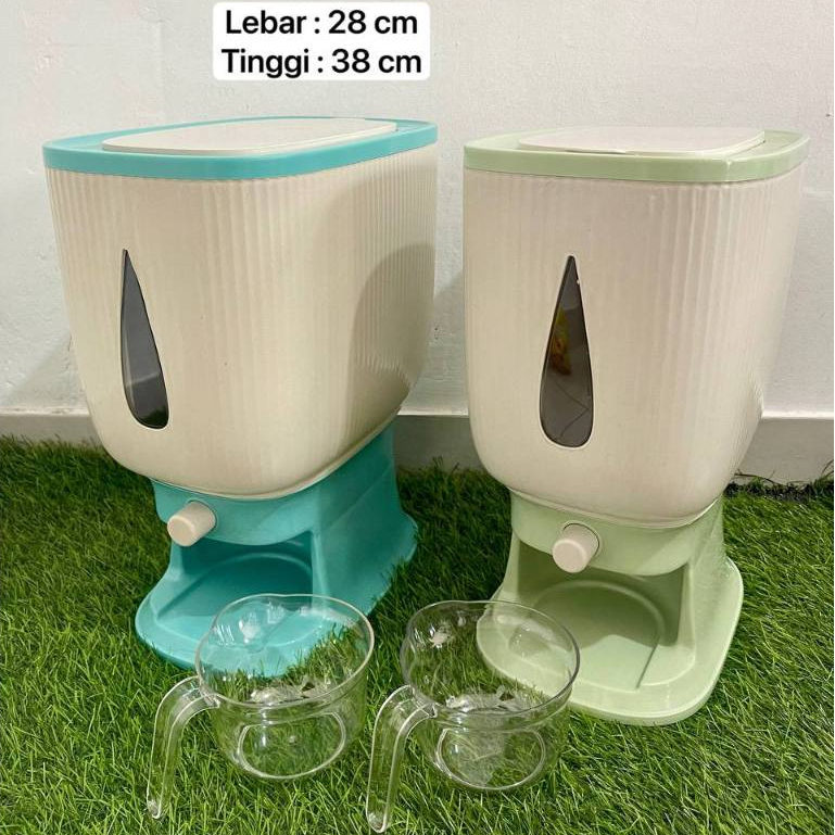 Jual Dispenser Beras 10 KG Rice Dispenser Tempat Wadah Penyimpanan ...