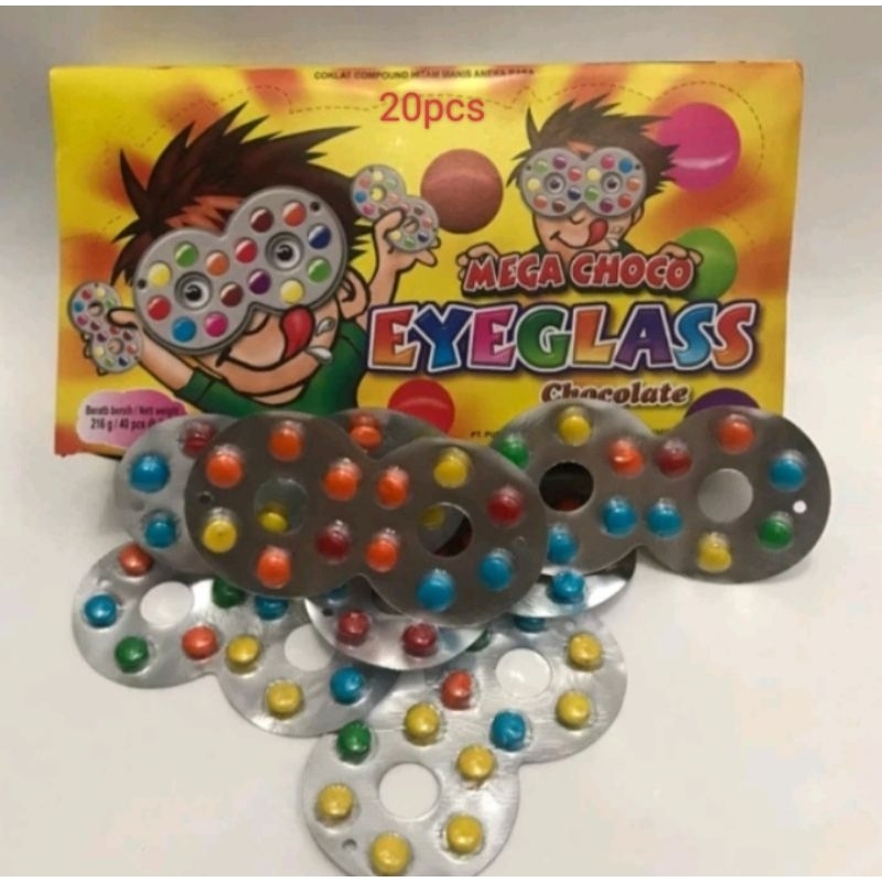 Jual Permen Coklat EyeGlass/ Kacamata Random ECER 1000an isi 20PCS ...