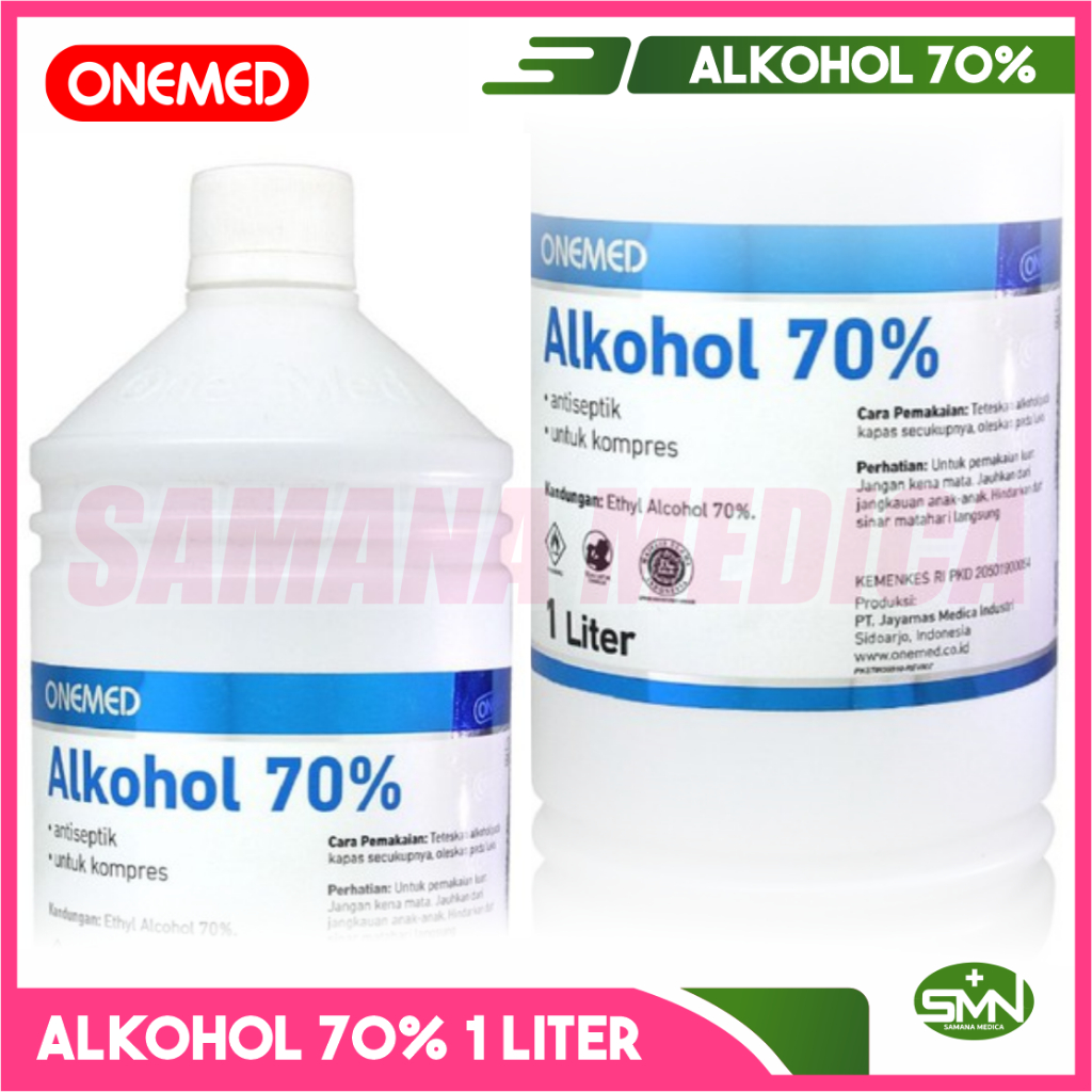 Jual Alkohol 70% 1 Liter ONEMED Alcohol 1 Liter | Shopee Indonesia