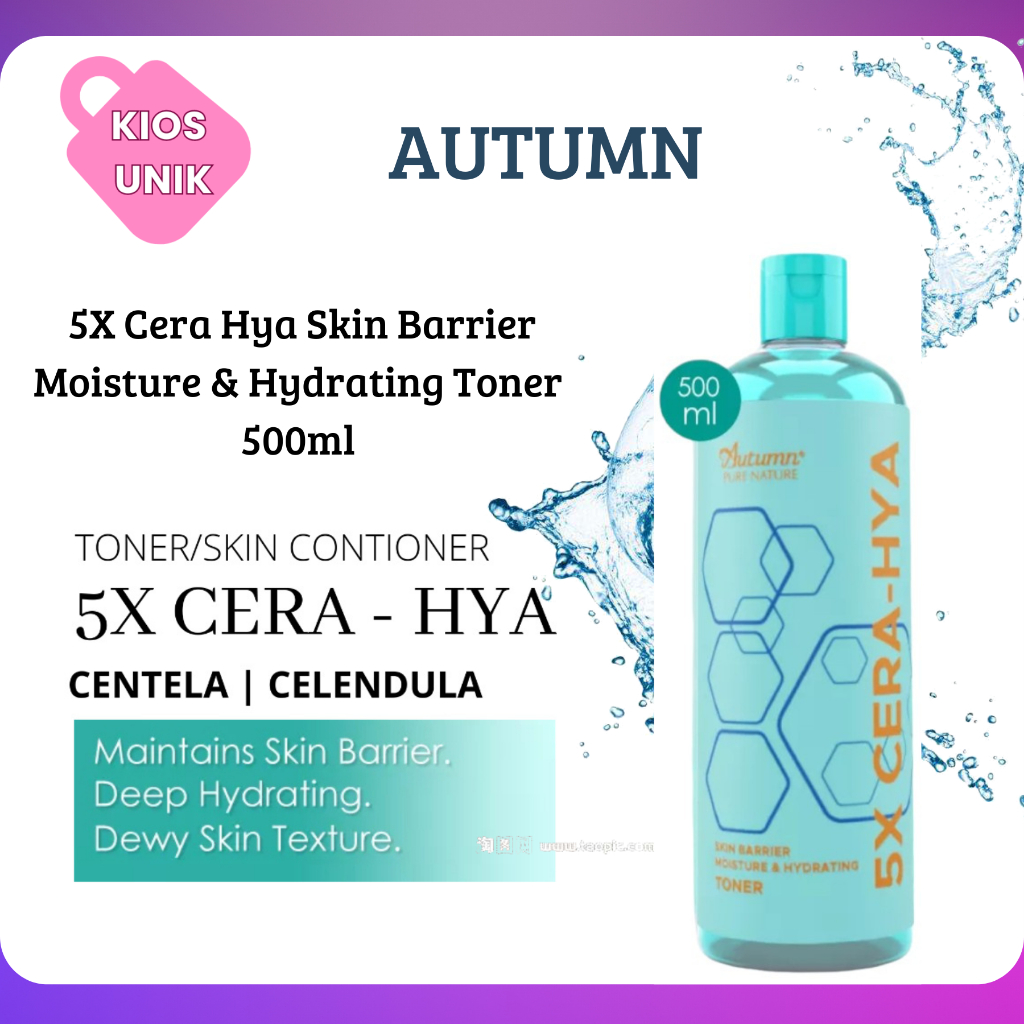 Jual Autumn 5X Cera Hya Skin Barrier Moisture & Hydrating Toner 500ml ...