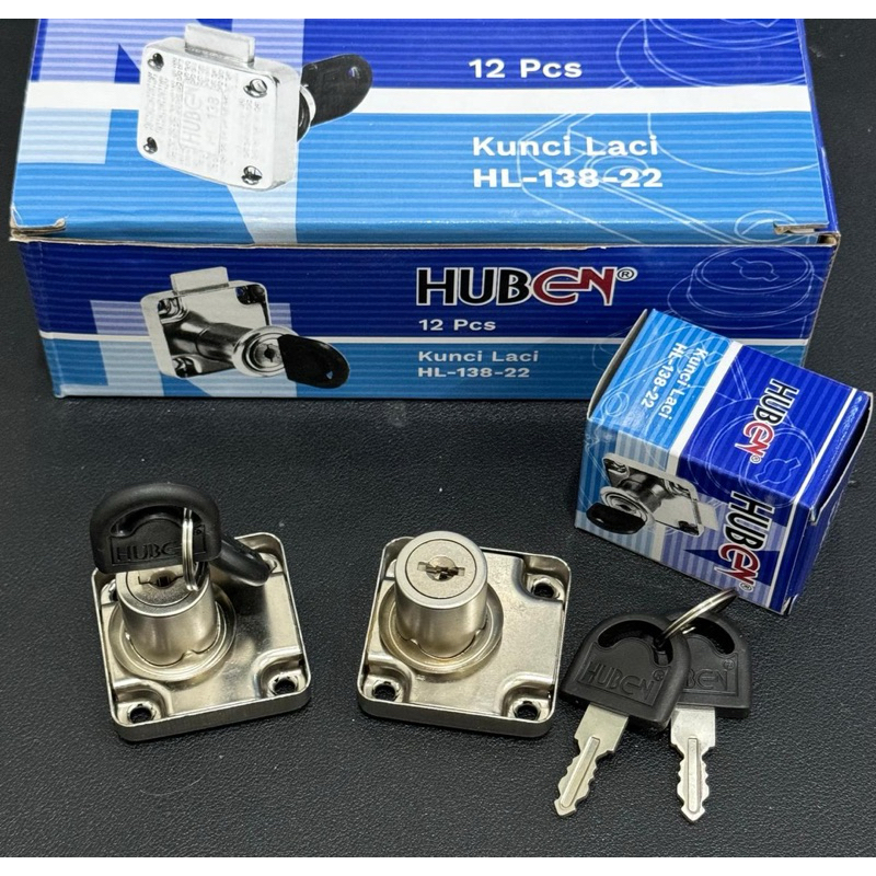 Jual huben HL 138 - 22mm drawer lock kunci laci besar 22mili kunci ...