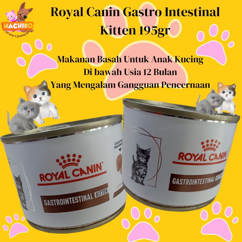 Jual Royal Canin Gastro Intestinal Kitten 195gr/RC Gastro Kitten kaleng ...