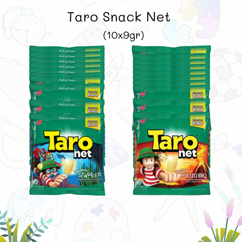 Jual Taro Snack Net Seawed/Taro Snack Net Potato BBQ 10x9gr (1Renceng ...