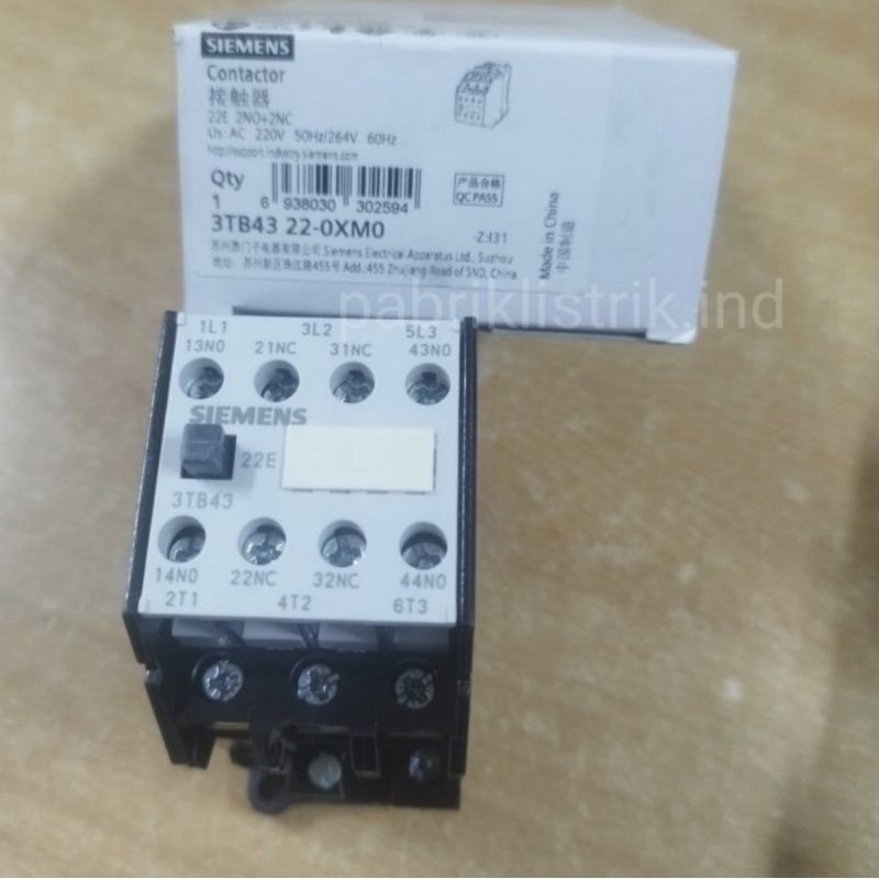 Jual Magnetic Contactor 3TB43 22 3TB4322 persamaan 3TF43 Siemens ...