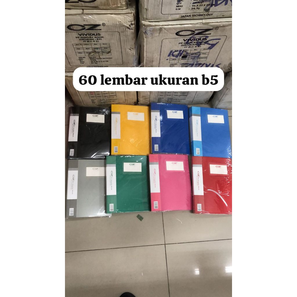 Jual map dokumen display book ukuran B5 ukuran 20 x 26.5 cm ada 60 ...