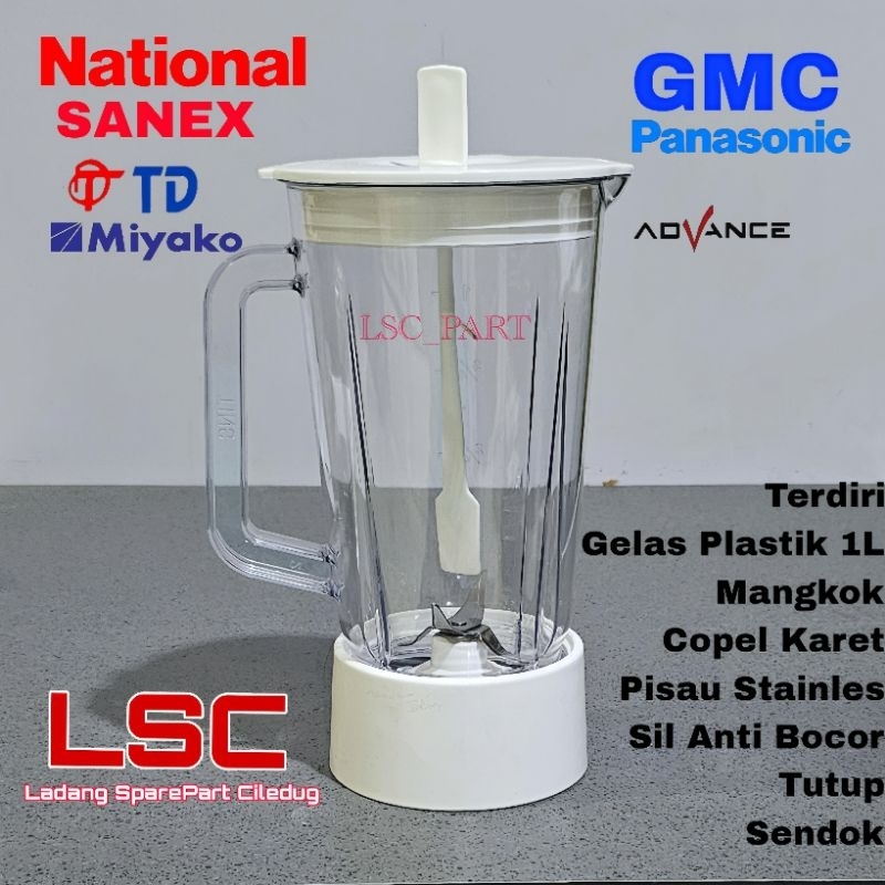 Jual Plastik Gelas Blender Viva Omega Sogo Td Nasional Panasonic MX T1GN Miyako Jar Tabung Jus ...