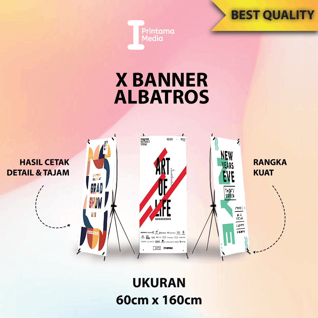 Jual Cetak X Banner Murah | XBanner + Tiang | Ukuran 60 x 160 Bahan ...