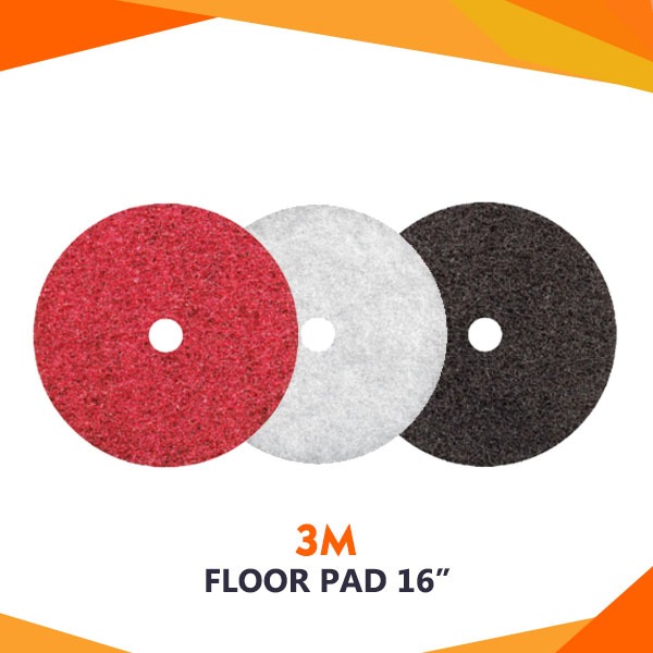 Jual Floorpad 3M Merah Putih Coklat Hitam 16 17 20 inch | Shopee Indonesia
