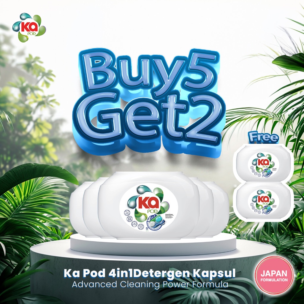 Jual BUY 5 GET 2 Ka Pod 4in1 Detergen Kapsul - Advanced Cleaning Power ...