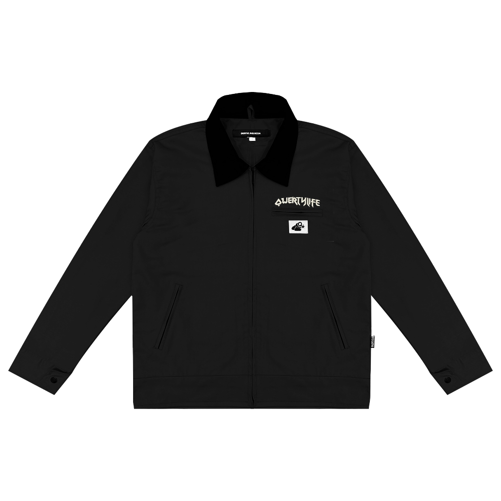 Jual Qwertylife Work Jacket Boxy Fit Cordoray Black | Shopee Indonesia