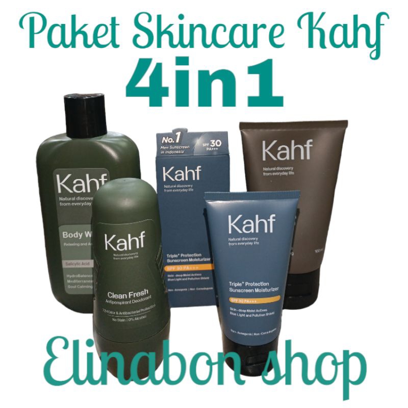Jual Kahf Paket Skincare untuk Pria/skincare cowo 4in1 | Shopee Indonesia