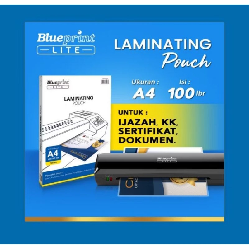 Jual plastik laminating a4 dan f4 hot blueprint lite | Shopee Indonesia