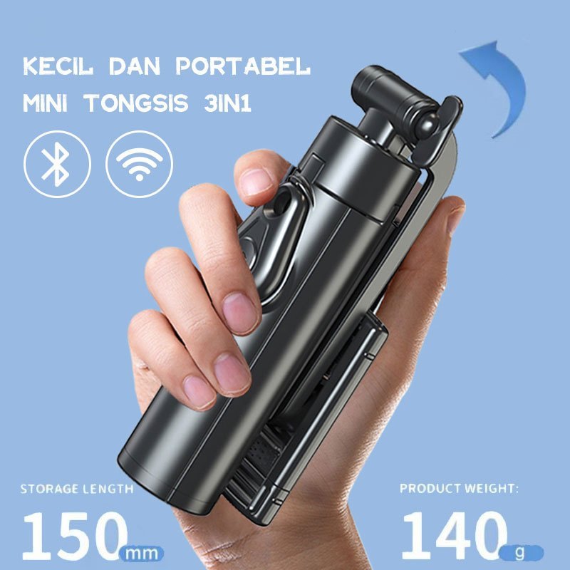Jual A33 80CM Tongsis Bluetooth Selfie Stick Tripod Super Mini for ...
