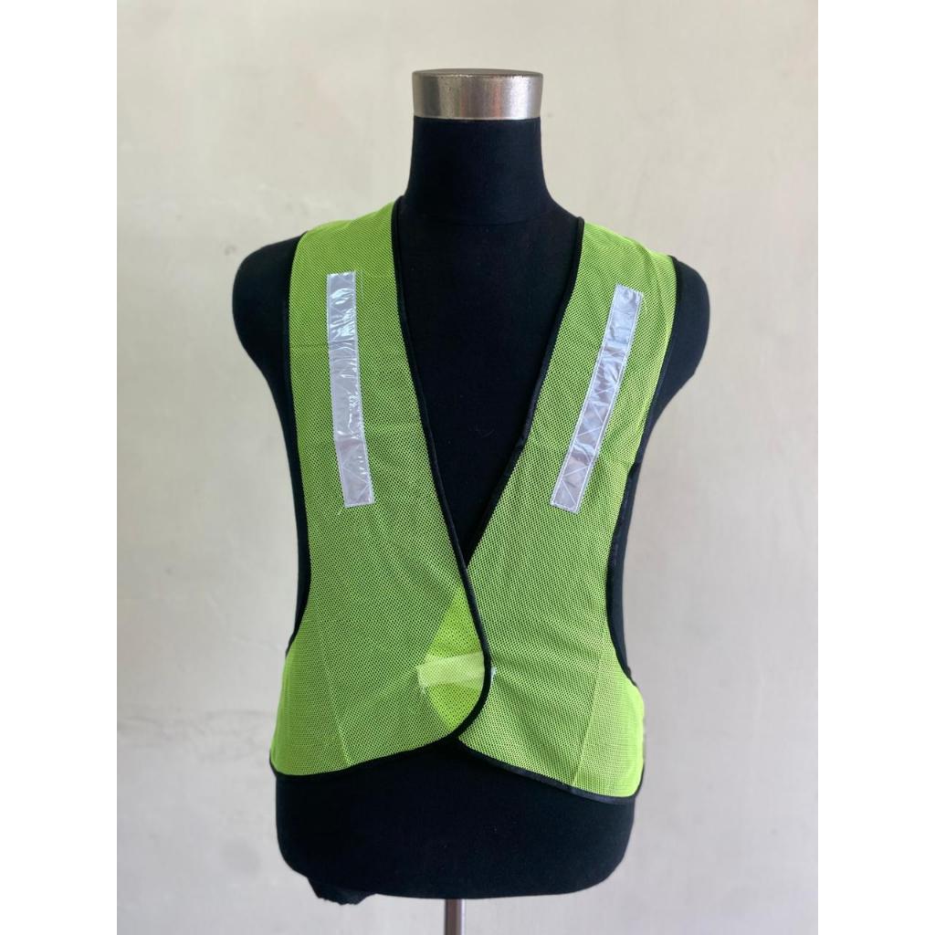 Jual Rompi Jaring/Rompi Proyek/Rompi safety V Neck Hijau cros X ...