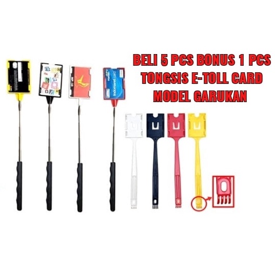 Jual KODE A57W TONGKAT KARTU E TOL TOLL 3 FLEXIBLE BESI PANJANG PENDEK ...