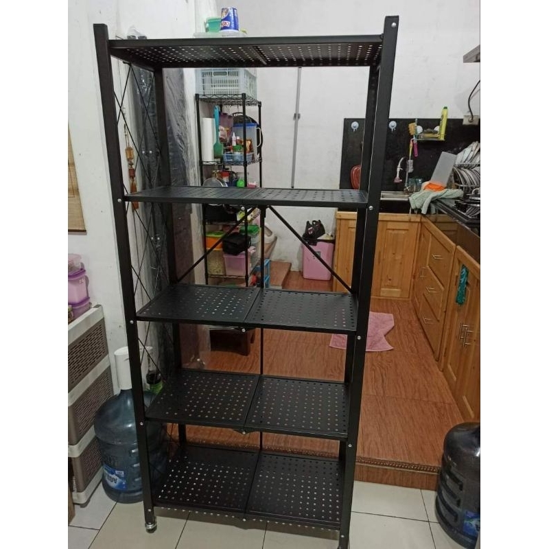 Jual RAK BESI PORTABLE 5 SUSUN/ RAK BARANG LIPAT | Shopee Indonesia