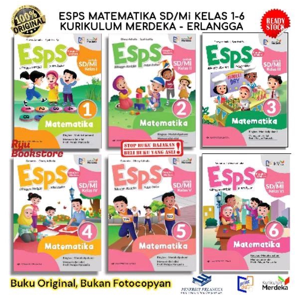 Jual ESPS Matematika Kelas 1,2,3,4,5,6 SD/Mi Kurikulum Merdeka - Erlangga | Shopee Indonesia