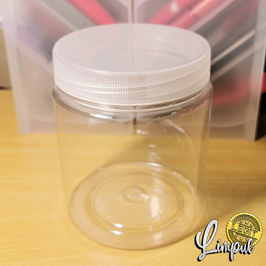 Jual Toples Tabung 400ml Topples Silinder Kue Kering 400 ml | Tutup Bening | Toples Jar Plastik ...