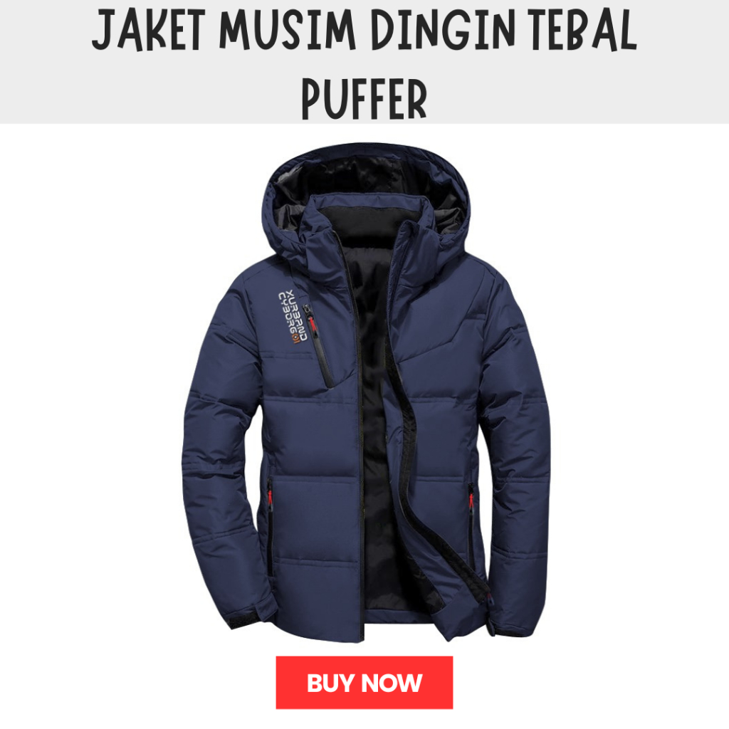 Jual Jaket Pria Puffer Waterproof Model Elegan untuk Cuaca Ekstrem ...