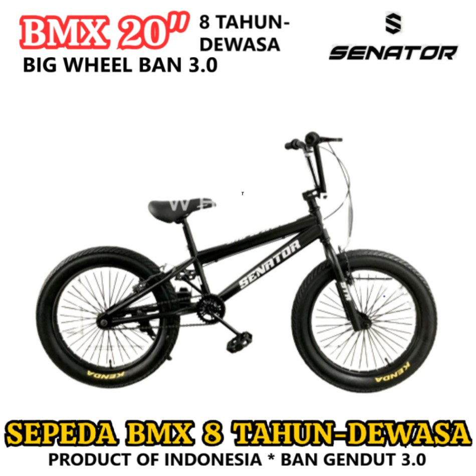 Jual Sepeda BMX Senator Big Wheel 20 Inch Ban Jumbo 3.0 Hi-Ten Steel V-Brake Anak 8 Tahun-Remaja ...