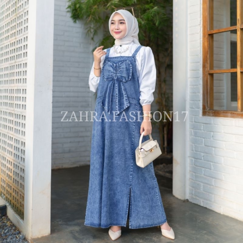 Jual Zahra Overall Set Jeans Wanita dan Remaja Terbaru Viral Model ...
