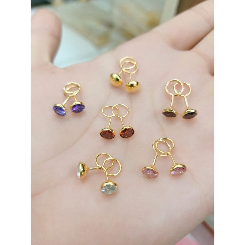 Jual ANTING TOGE BESAR 1GR PERAK 925 LAPIS MAS | Shopee Indonesia