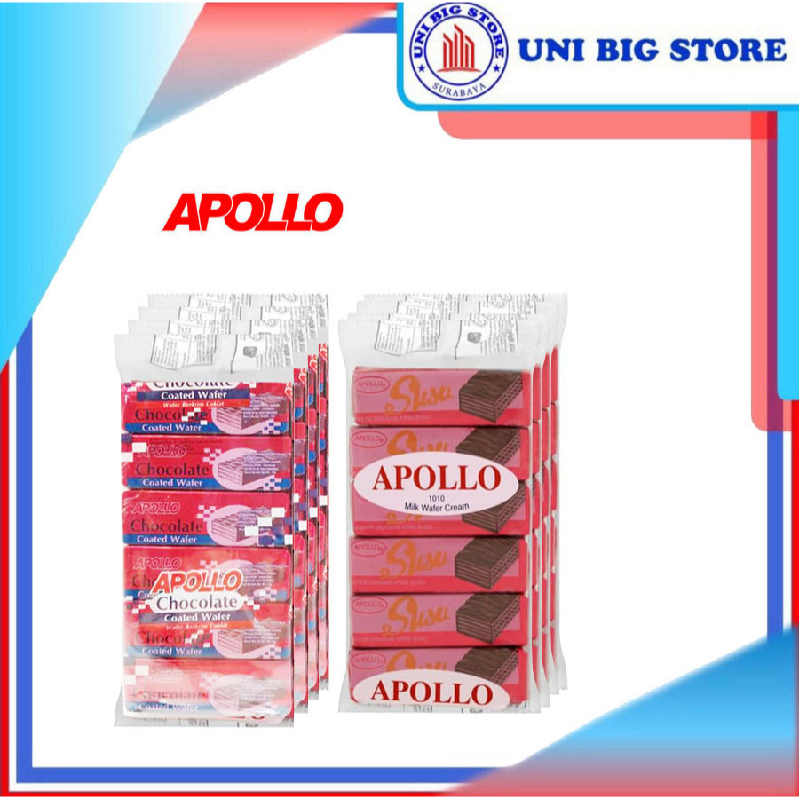 Jual Apollo Milk - Chocolate Wafer Cream Susu - Coklat 12 pcs x 4 BAG ...