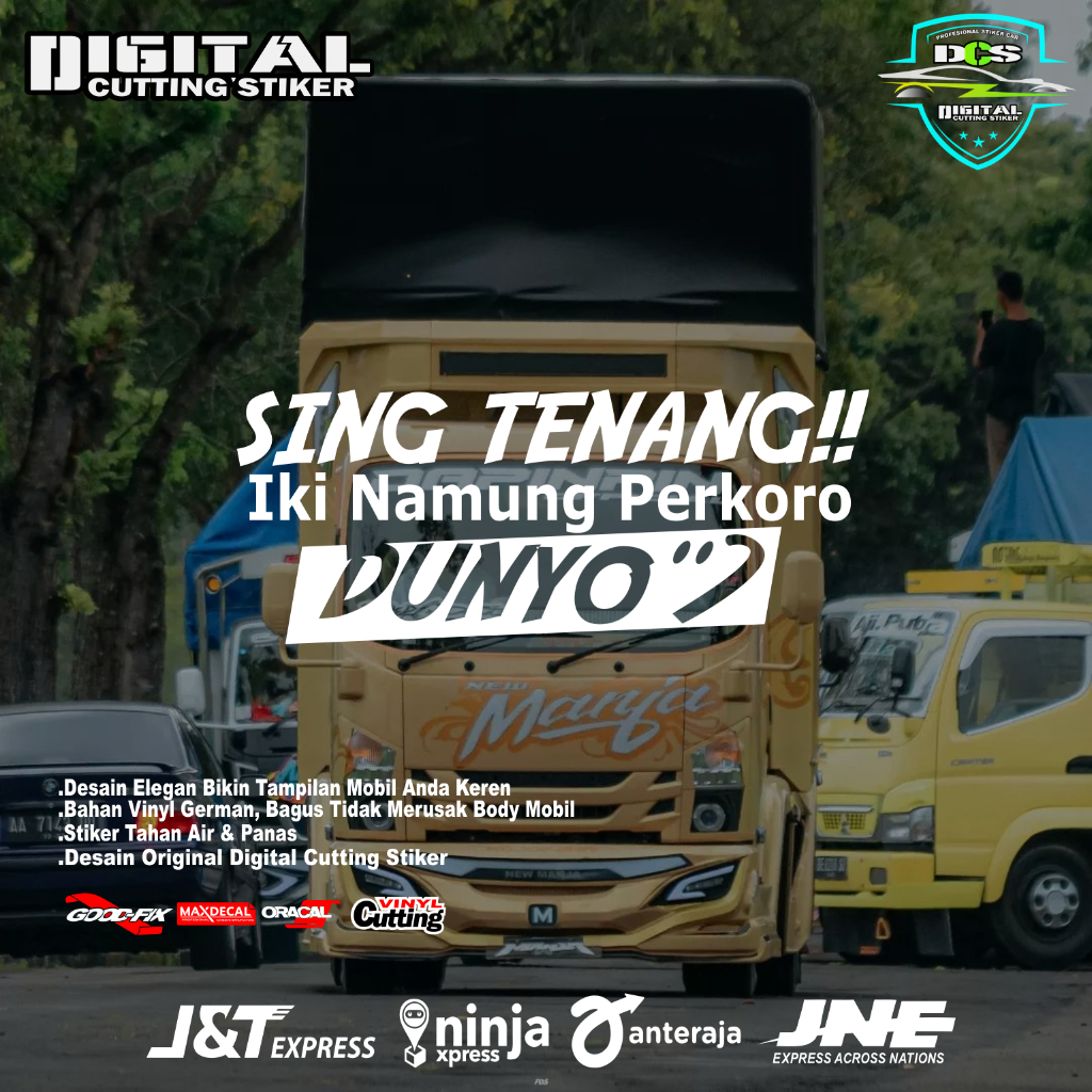 Jual Stiker kata kata kaca seng tenang iki namung perkoro dunyo kaca ...