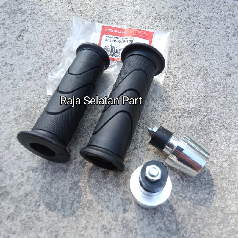 Jual Handgrip Grip Stang Honda Universal Set Jalu pcx chrome bagus ...