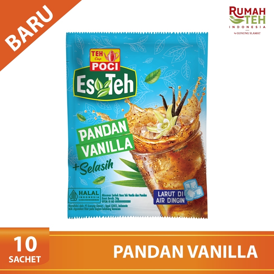 Jual Teh Poci Teh Pandan Vanilla Selasih 10 Sachet. Instant Powder Es ...