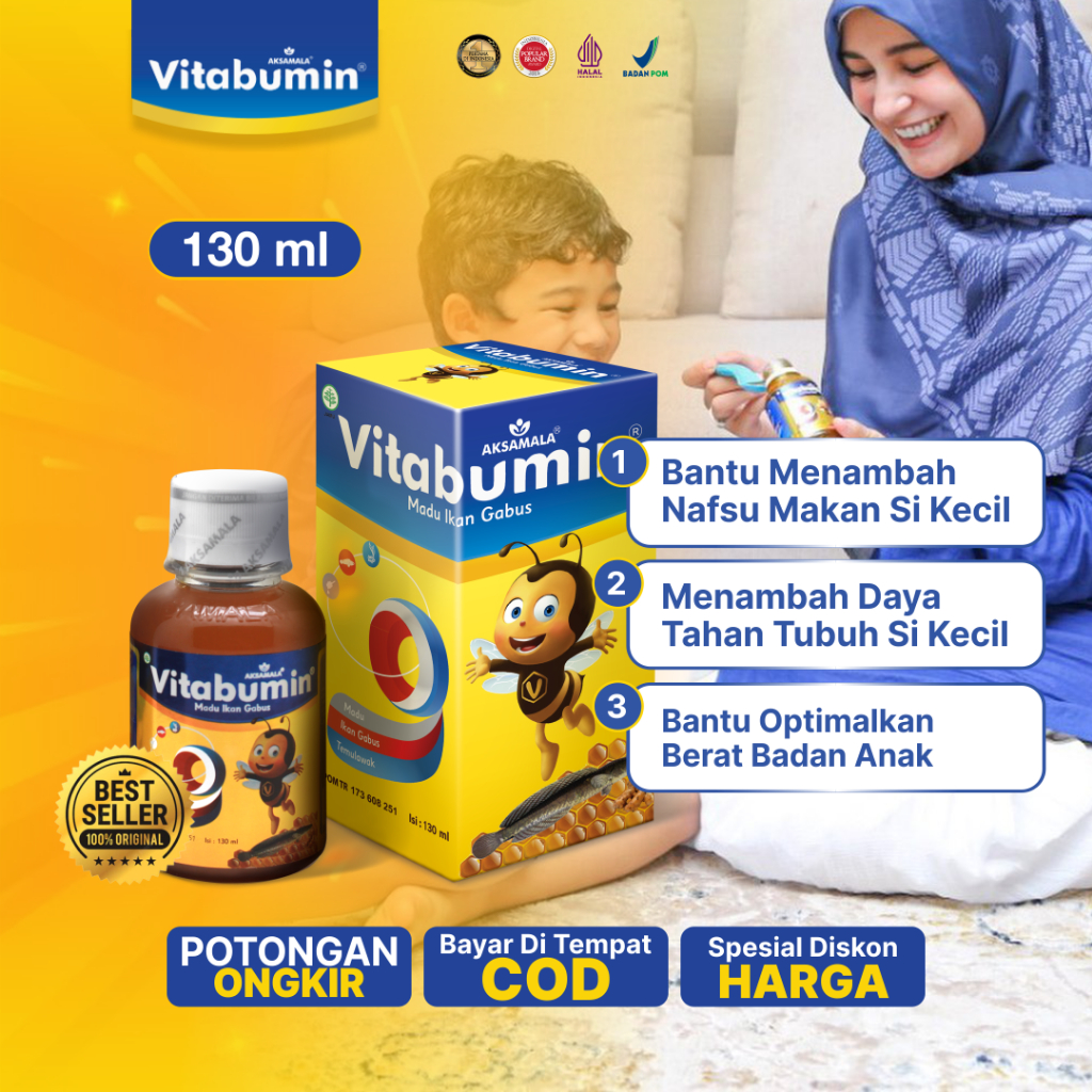 Jual Vitabumin Original Nafsu Makan Anak 130ml anti GTM | Shopee Indonesia