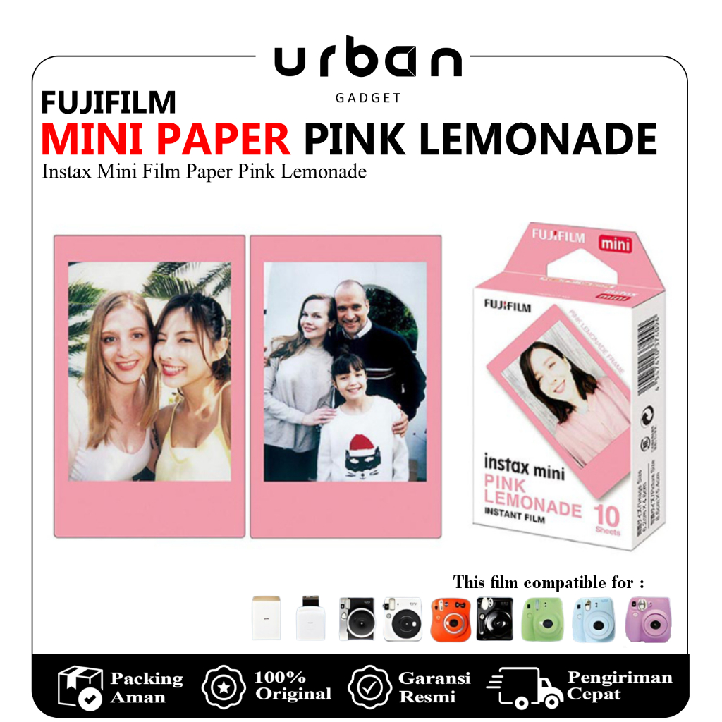 Jual FUJIFILM Instax Mini Paper Pink Lemonade - Paper Film Instax ...