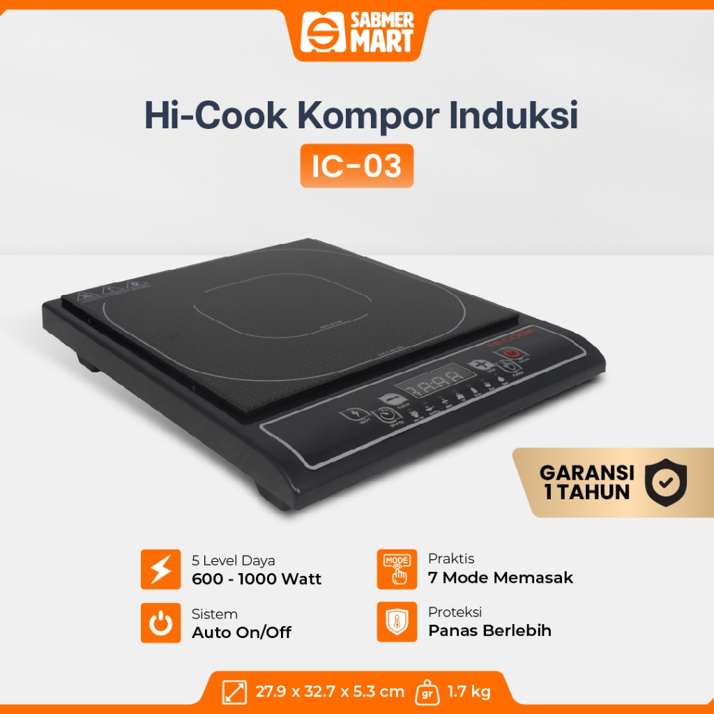 Jual Kompor Induksi Low Watt / Induction Stove Hi-Cook Tipe IC-03 ...