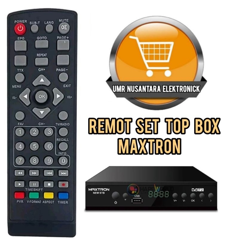 Jual Remote set top box MAXTRON tanpa seting langsung pakai | Shopee ...
