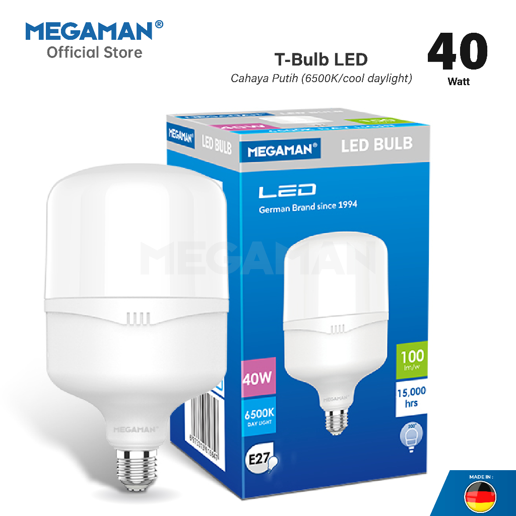 Jual Lampu Bohlam LED T-BULB Megaman YTT120Z1 40Watt 6500K (Cahaya Putih) | Shopee Indonesia