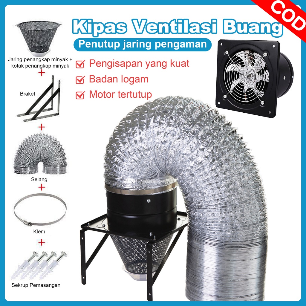 Jual SOKANY Kipas Dapur 8/10/12'' Exhaust Fan Kipas Angin Kipas Asap ...