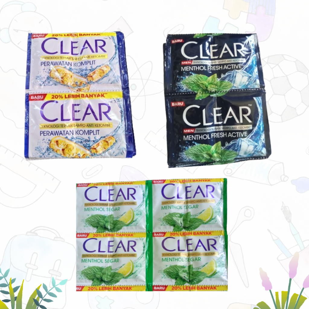 Jual CLEAR SHAMPO SACHET 12x10ml ( RENCENG) | Shopee Indonesia