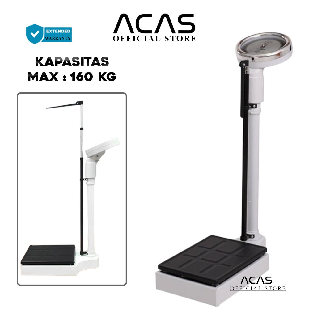 Jual ACAS RGZ-160 Timbangan Badan 160kg Manual Jarum Timbang Berat ...