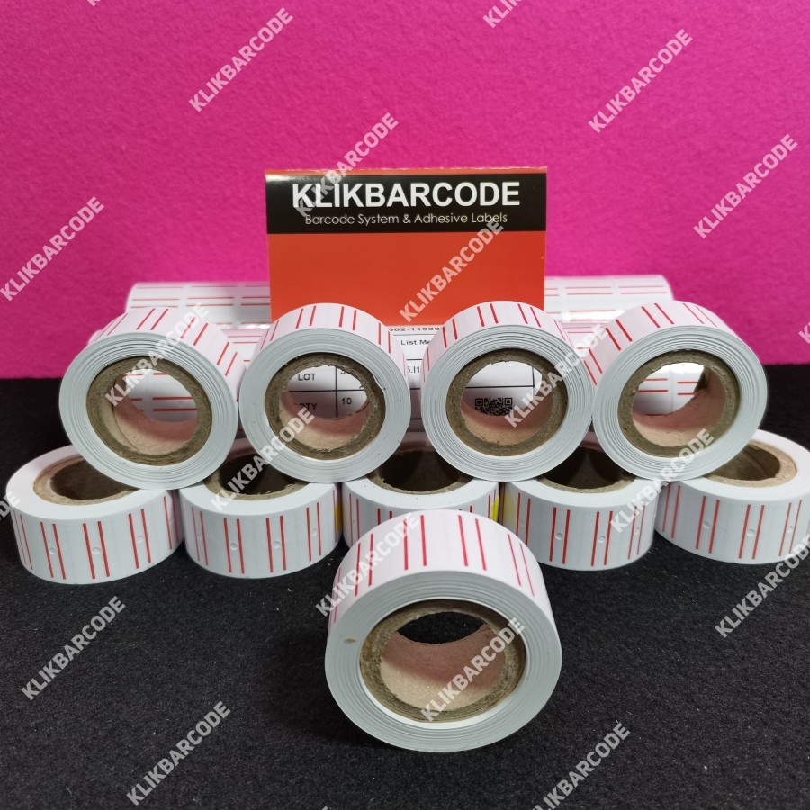 Jual Kertas Label Harga / Price Label Roll Joyko 1 Baris Warna Putih ...