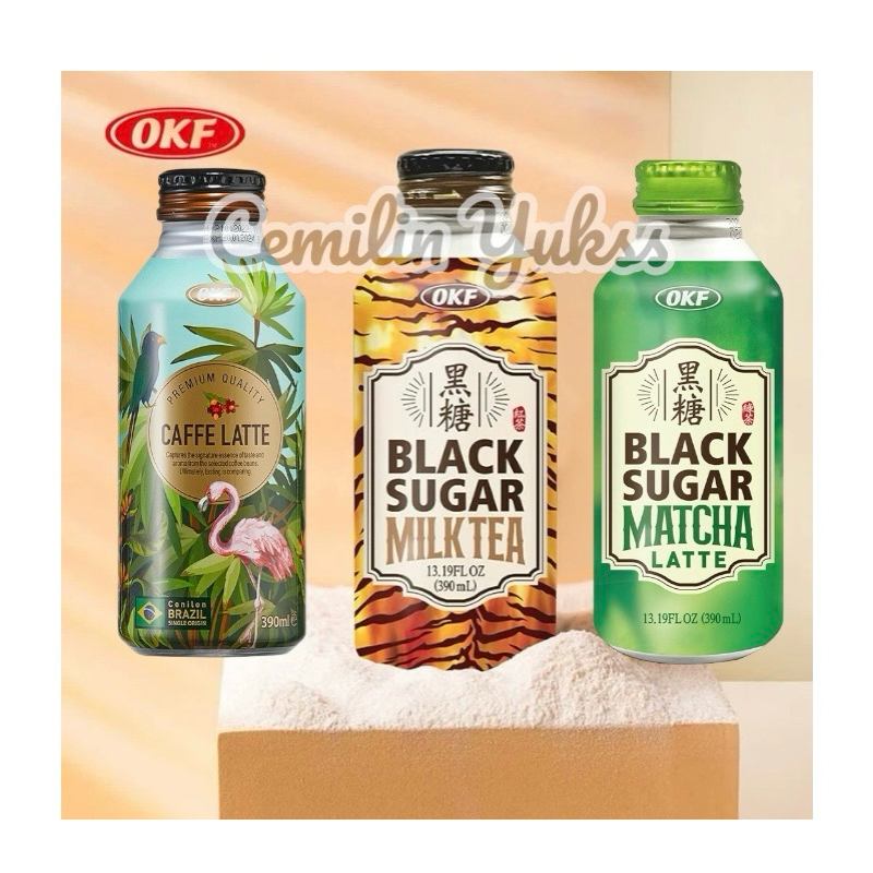 Jual OKF Black Sugar Milk Tea 390ML Black Sugar Matcha Latte 390ML ...