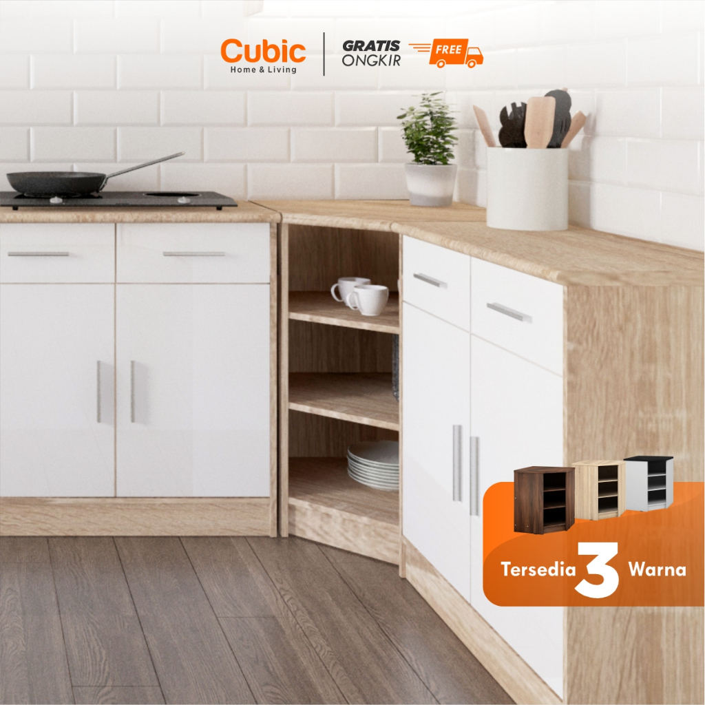 Jual Cubic Kitchen Set Sudut Minimalis / Rak Bawah Lemari Dapur / ELENA ...