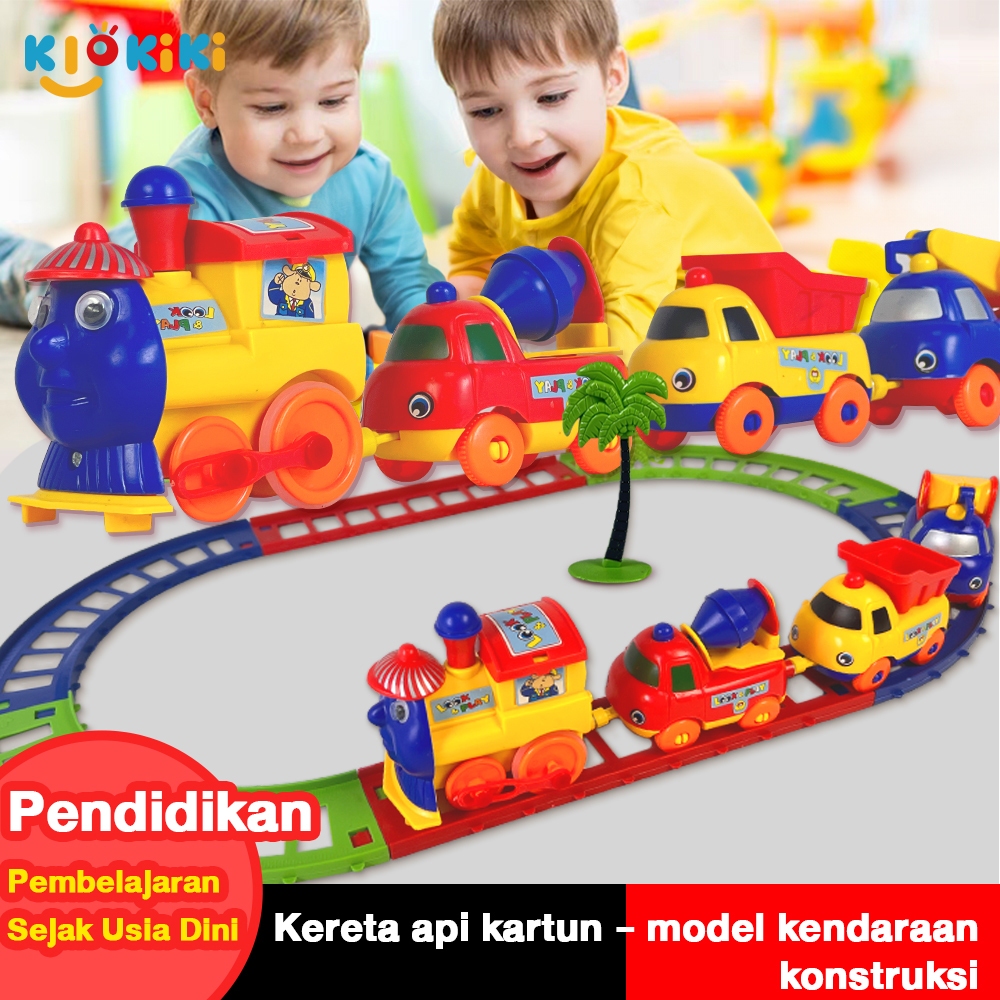 Jual KiKiTOY Kereta Api Mainan Rel Panjang Kereta Set Miniatur Kereta ...