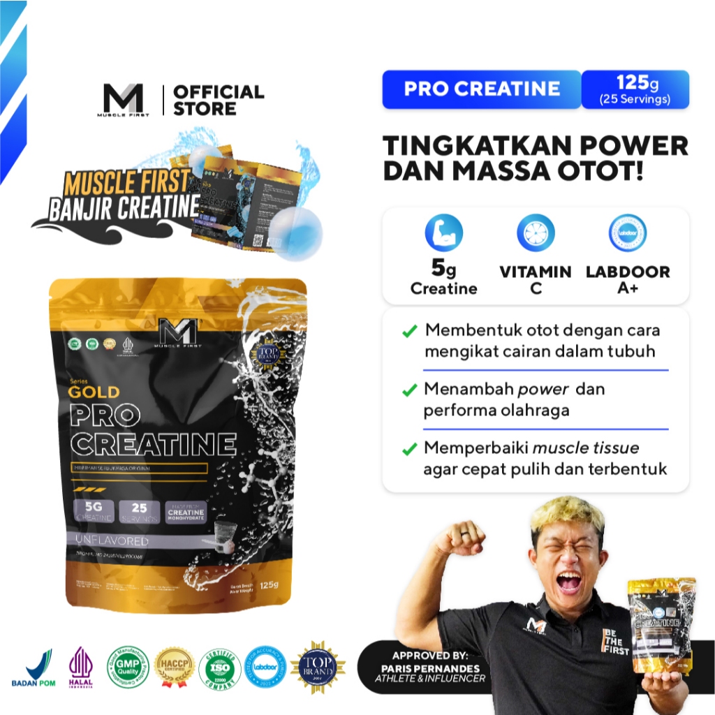 Jual MUSCLE FIRST Pro Creatine 125gr Unflavored - Menambah Massa Otot ...