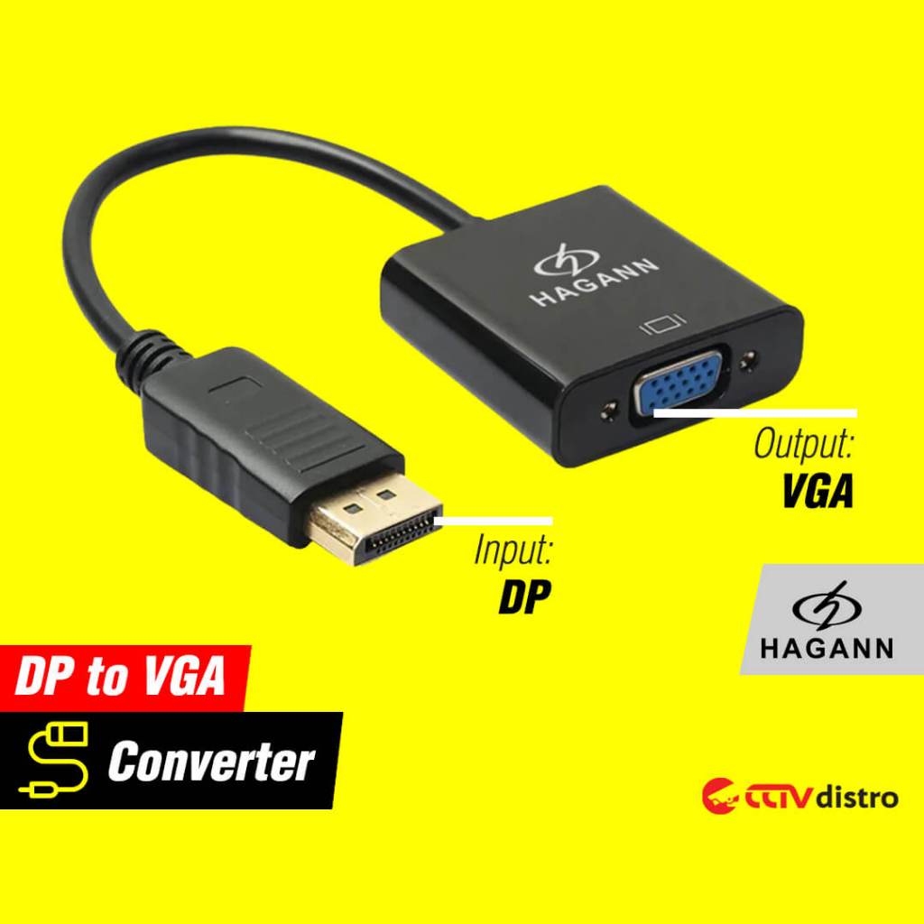 Jual Display Port to VGA Converter / Kabel Konverter Adapter DP ke VGA ...