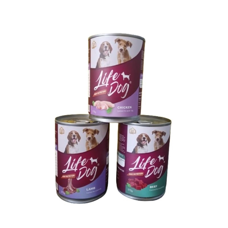 Jual msg-LIFE DOG KALENG 375 Gr / Makanan Basah Hewan Anjing Cair ...